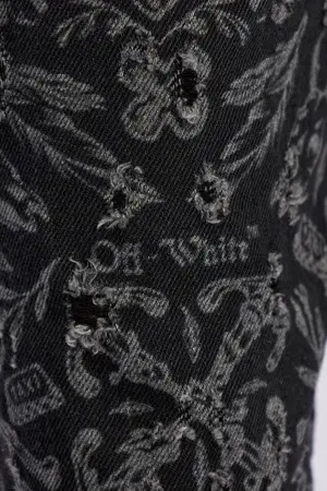 Off-White Logo Patch Flared Pants