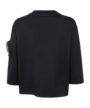 THOM KROM Crew Neck Long Sleeve T-shirt With Zip Pocket
