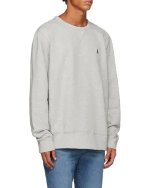 Polo Ralph Lauren Logo Embroidered Crewneck Sweater - Gray