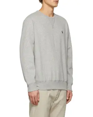 Polo Ralph Lauren Logo Embroidered Crewneck Sweater - Gray