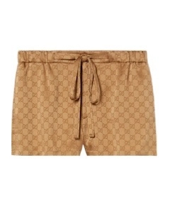 Gucci Gg Monogram Drawstring Shorts - Copper-colored