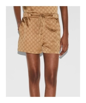 Gucci Gg Monogram Drawstring Shorts - Copper-colored