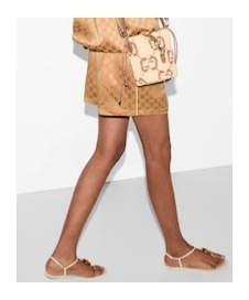 Gucci Gg Monogram Drawstring Shorts - Copper-colored