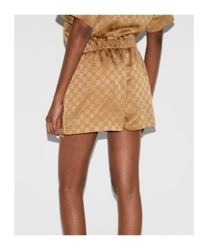 Gucci Gg Monogram Drawstring Shorts - Copper-colored