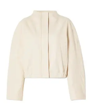 Loulou De Saison Cropped Textured Cotton-blend Twill Jacket