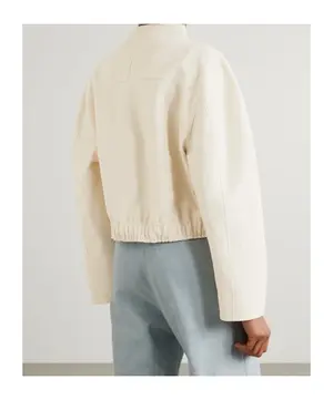 Loulou De Saison Cropped Textured Cotton-blend Twill Jacket