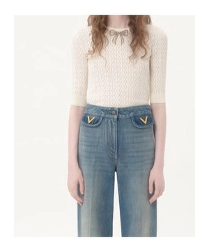 Valentino Garavani Embellished Bow Crewneck Jumper - No