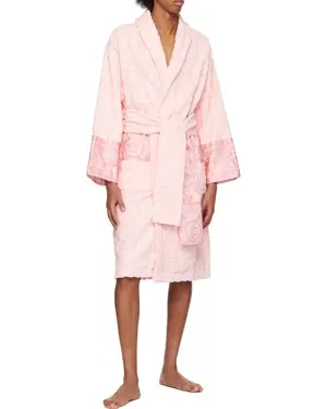 Versace I Love Baroque Belted Bathrobe - Pink
