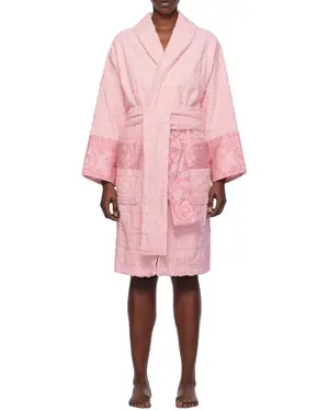Versace I Love Baroque Belted Bathrobe - Pink
