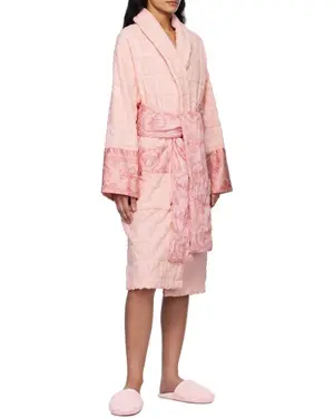 Versace I Love Baroque Belted Bathrobe - Pink