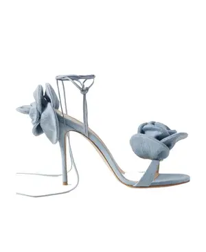 Magda Butrym Floral Appliqué High-heeled Sandals - Blue