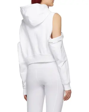 KIMHEKIM Terry Logo Cutout Hooded Sweater