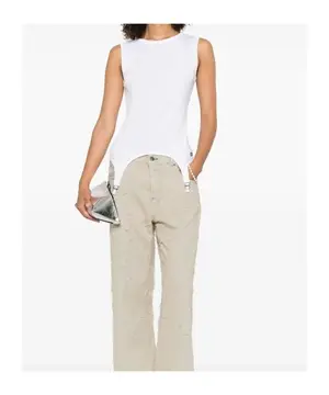 JEAN PAUL GAULTIER Sleeveless Cotton Top With Appliqué Detail