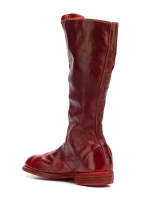 Guidi 410 Front Zipper Boots - Red