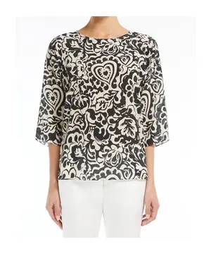 Max Mara Printed Silk Twill Blouse