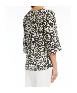 Max Mara Printed Silk Twill Blouse