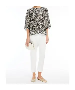 Max Mara Printed Silk Twill Blouse