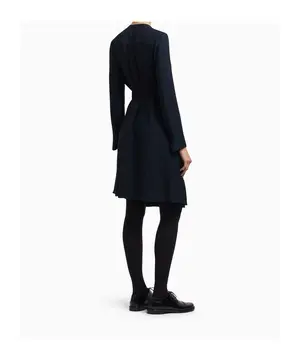 Emporio Armani Belted Long-sleeved Mini Dress