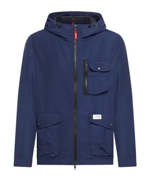FAY Zip-up Hooded Jacket - Blue