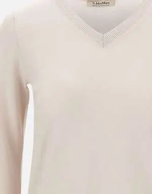 Max Mara V-neck Jumper - White