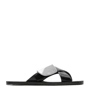 Burberry Strip Shield Slip-on Slides - Black
