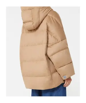 Max Mara The Cube Hooded Down Jacket - Camel