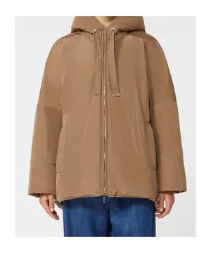 Max Mara The Cube Hooded Down Jacket - Camel