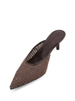 Brunello Cucinelli Slip-on Pointed-toe Mesh High-heel Sandals
