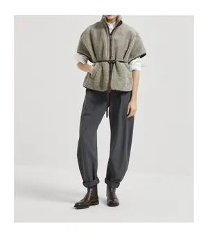 Brunello Cucinelli Virgin Wool Pleated Trousers