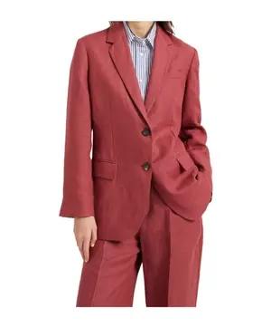 Brunello Cucinelli Single-breasted Gabardine Blazer With Drawstring Belt