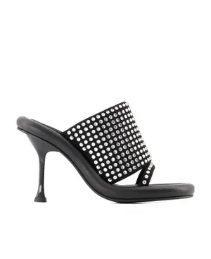 J.W.ANDERSON Bumper-tube Embellished Leather Mules - Black