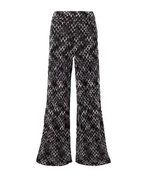 Missoni Crocheted Knitted Blend Wide-leg Pants