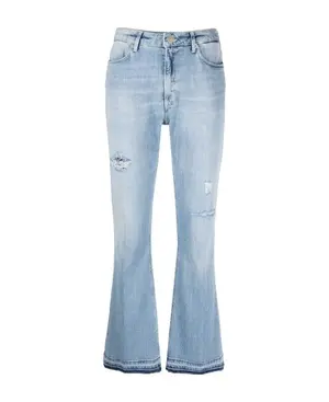 DONDUP Logo Jeans With Distressed Details - Blue