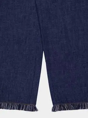 Zimmermann Rhiannon Fringe Wide Leg Denim Pants