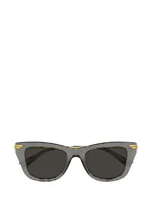 Bottega Veneta Geometric Frame Sunglasses - Black