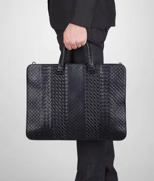 Bottega Veneta Woven Leather Briefcase