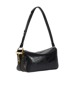 Gucci Half Horsebit Medium Shoulder Bag - Black