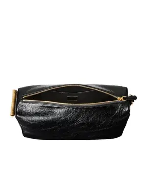 Gucci Half Horsebit Medium Shoulder Bag - Black