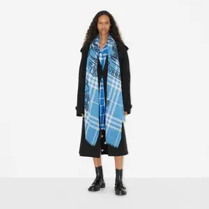 Burberry Montage-print Frayed-edge Scarf