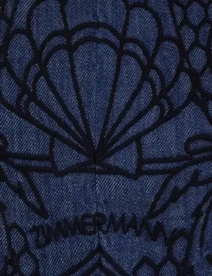 Zimmermann Coco Embroidered Denim Shirt - Blue
