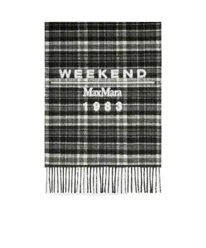 Max Mara Jacquard Wool-blend Stole - Medium Gray