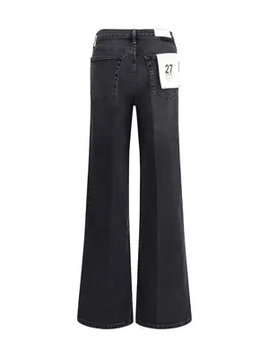RE/DONE High-waisted Wide-leg Jeans - Black