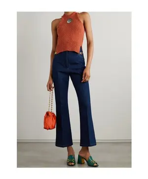 PATOU High-waisted Straight Leg Jeans