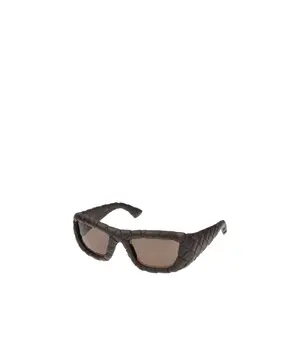 Bottega Veneta Intrecciato Rectangular Sunglasses