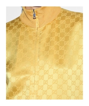 Gucci Monogrammed Zip-up Jacket - Yellow