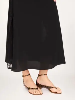 Chloé Jelly Thong Sandals With Ankle Strap - Black-brown
