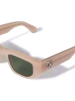 Off-White Greeley Rectangular Frame Sunglasses - Green