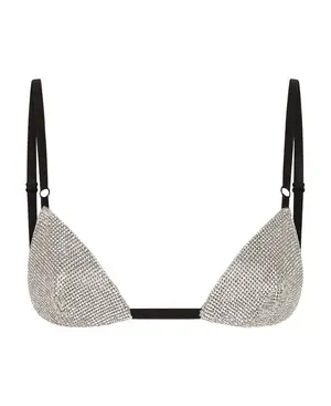 Dolce & Gabbana Dolce Gabbana Embellished Spaghetti Strap Triangle Bra