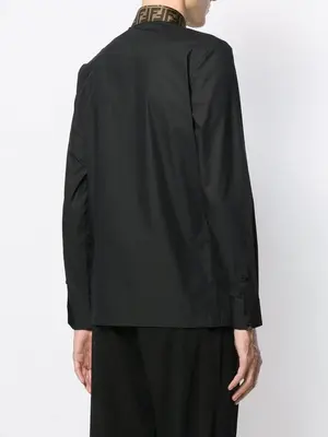 Fendi Long Sleeved Ff Jacquard Shirt