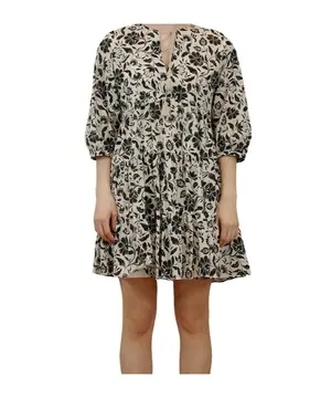 IBLUES Printed Floral Ruffled Dress
